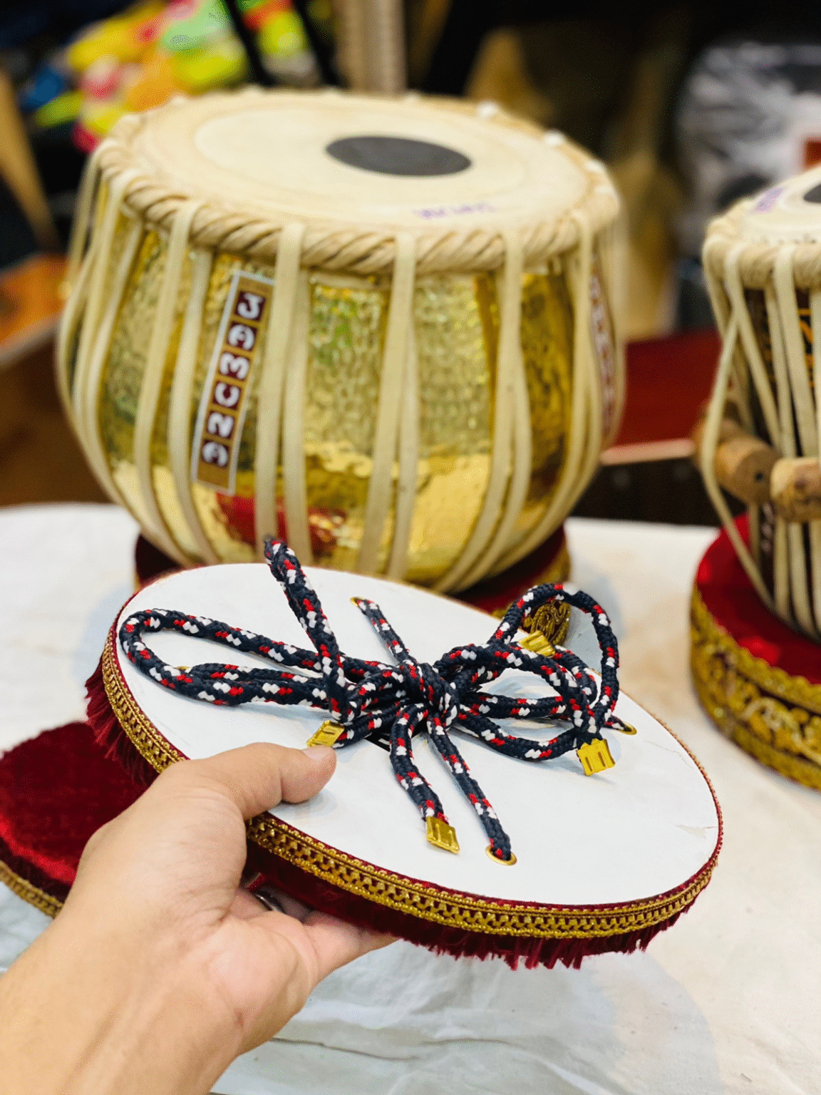 JAMUNA | Hand Made | Brass Designer (Minakari Work) Tabla Pair (Jodi) 2 ...